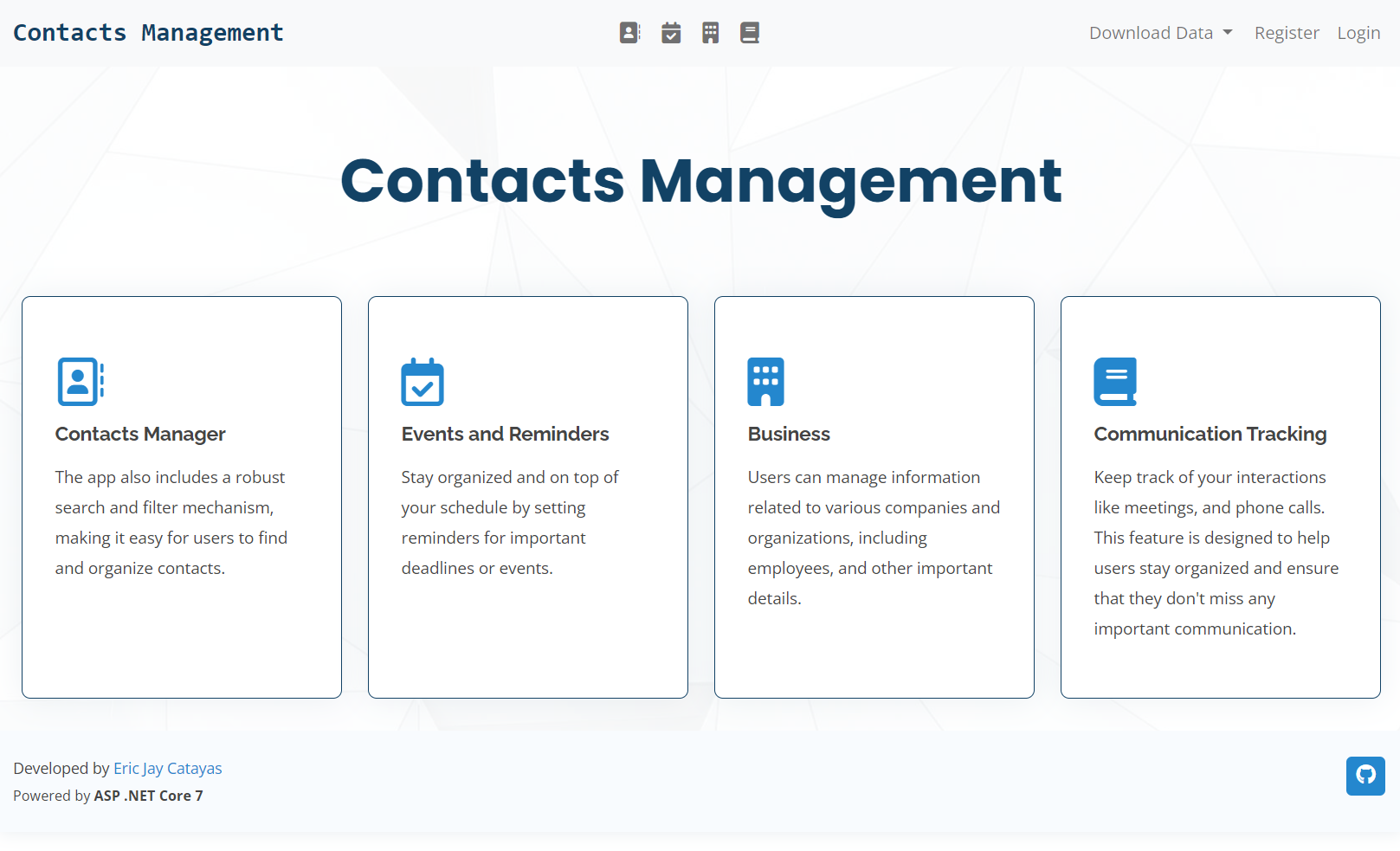 GitHub - EricCatayas/ContactsManagement: A personal relationship management app for managing ...
