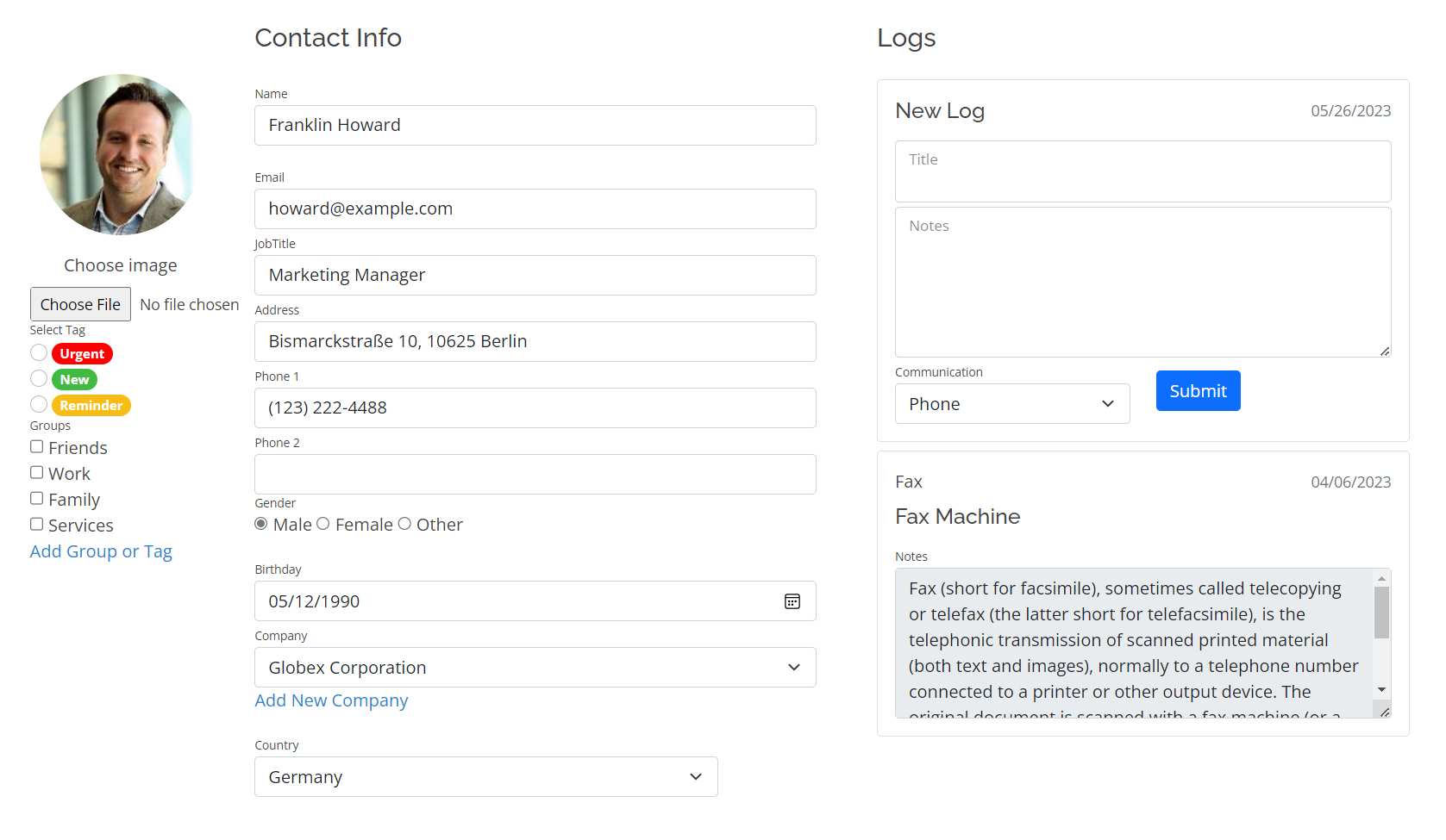 GitHub - EricCatayas/ContactsManagement: A personal relationship management app for managing ...